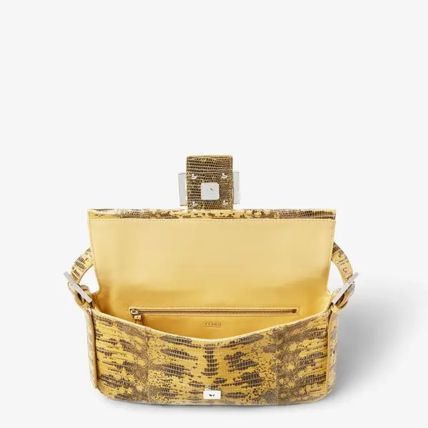 Fendi Baguette® 26424 Tegu Lizard Leather Bag